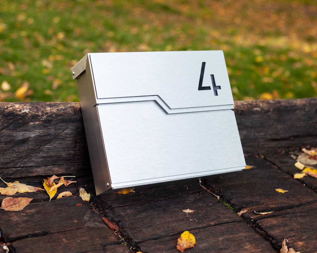Custom Anthracite Grey Wall-mounted Letterbox – Lockable With House ...
