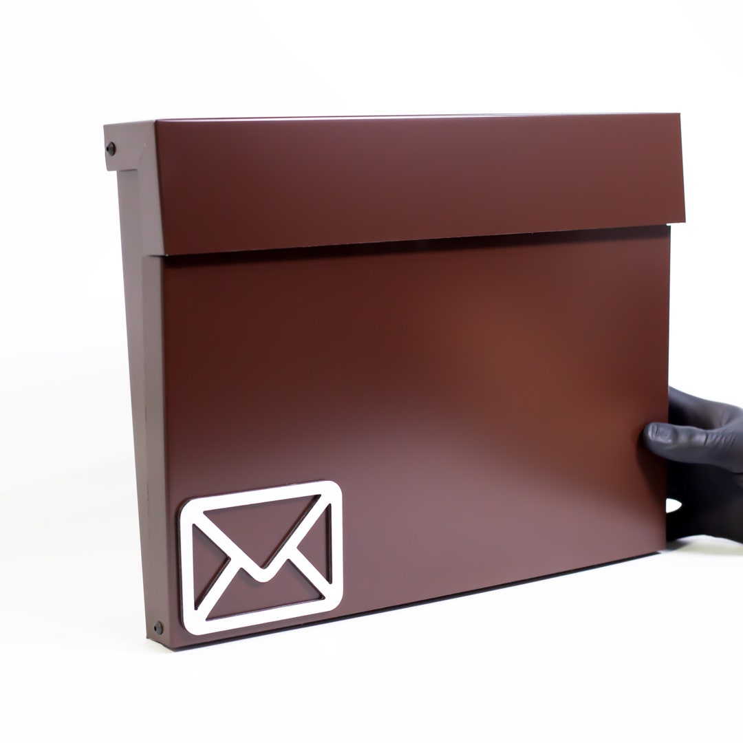 Custom Brown Wall-mounted Letterbox - Secure, Lockable, and ...