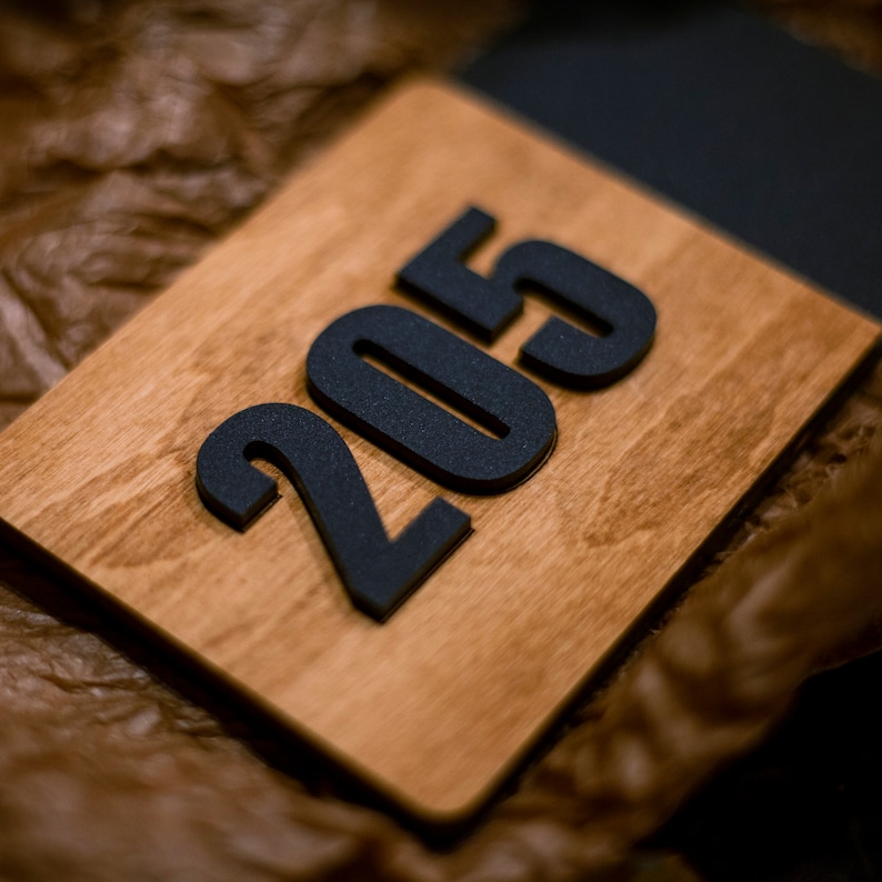 Sign for Hotel Signage Made of Wood & Acrylic, Room Number Sign ...