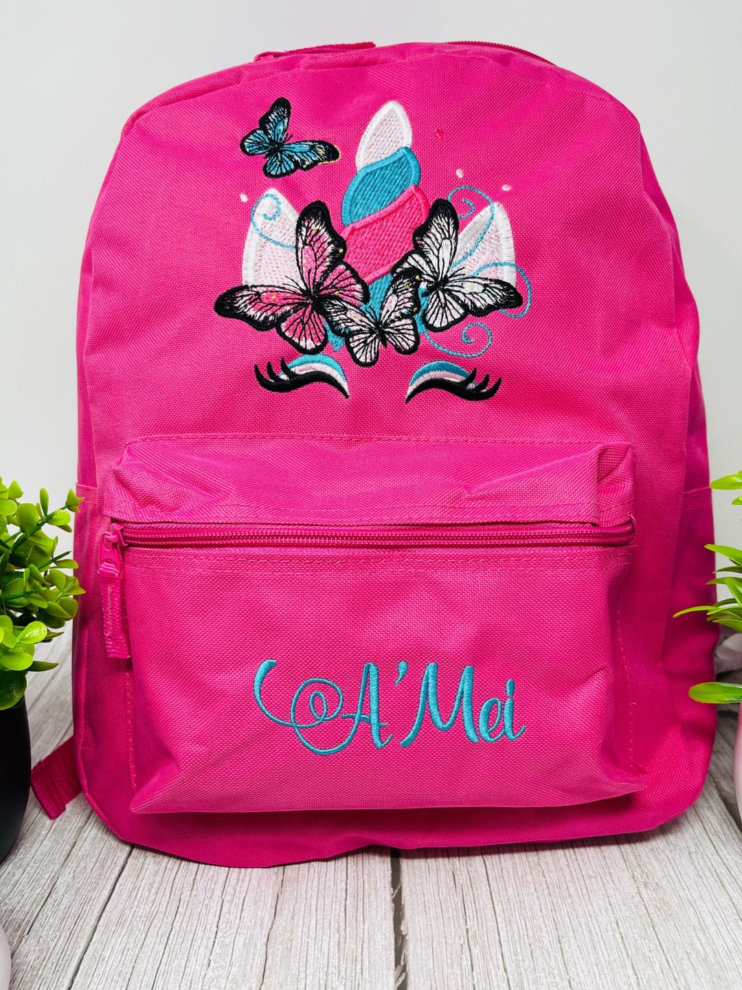 Personalized Girls Backpack, Pink Unicorn Backpack, Back to School ...