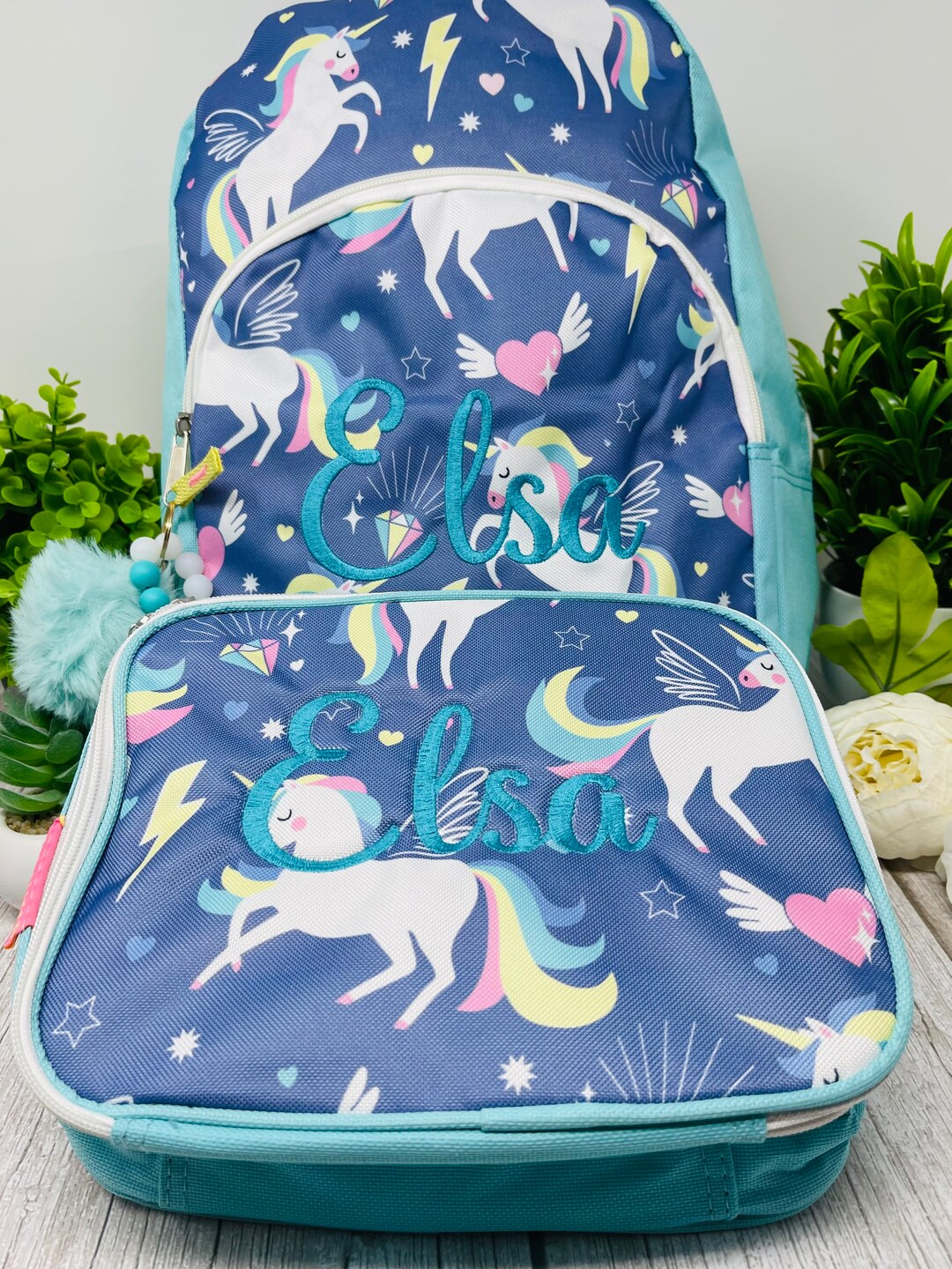 Personalized Girls Backpack Set, Back to School, Embroidered Backpack ...