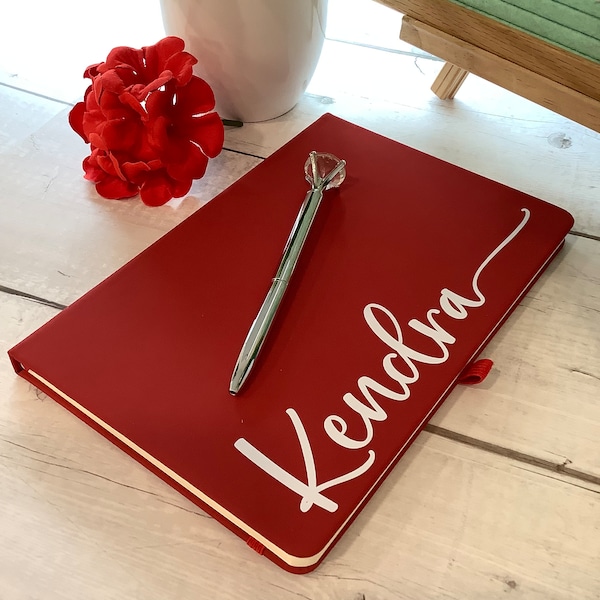 Red Leather Journal - Etsy