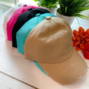 Distressed Ponytail Cap, Satin Lined Cap, Satin Lined Ponytail Caps ...