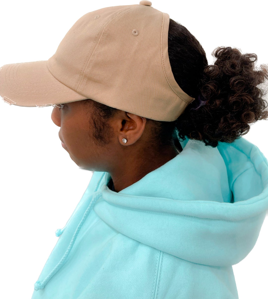 Distressed Ponytail Cap, Satin Lined Cap, Satin Lined Ponytail Caps ...