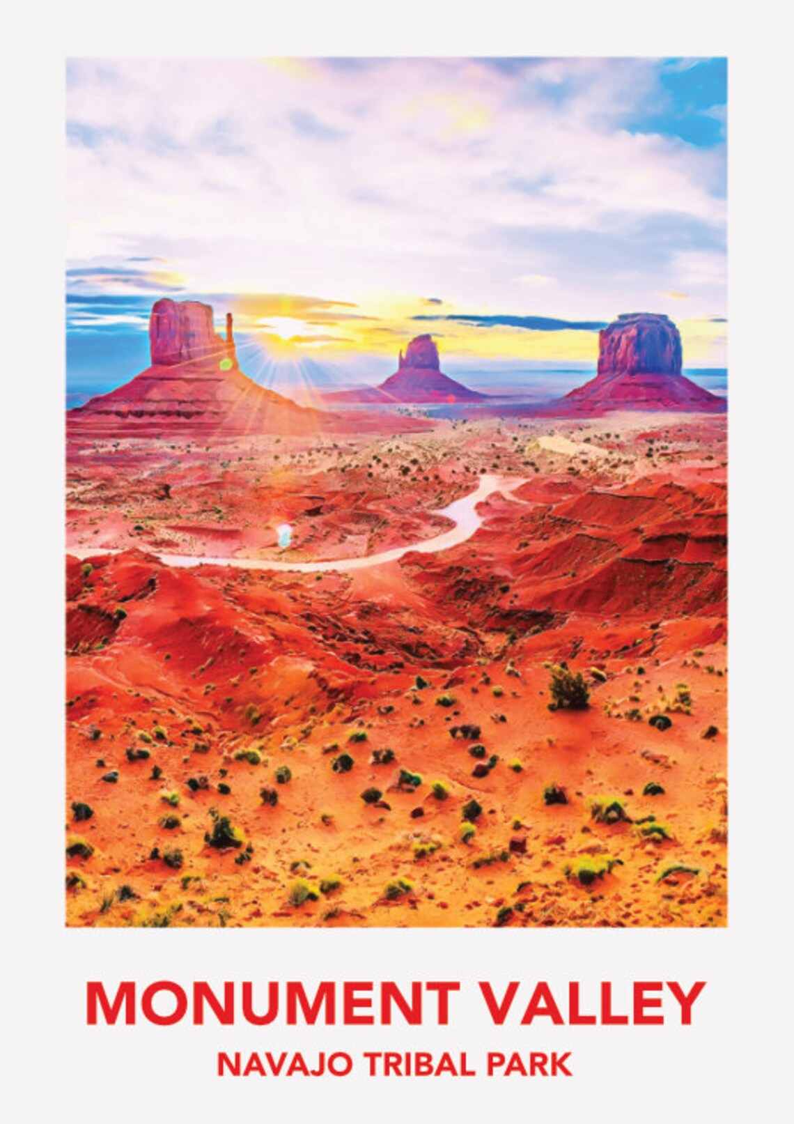 Monument Valley Navajo Tribal Park Vintage Travel Poster - Etsy
