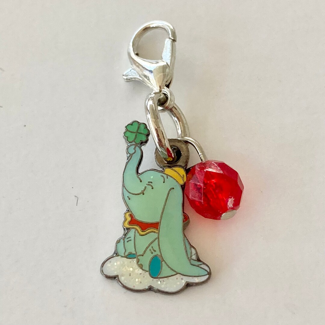 Vintage Disney Dumbo Elephant Charm Disneyana Disneyland Zipper Pull ...