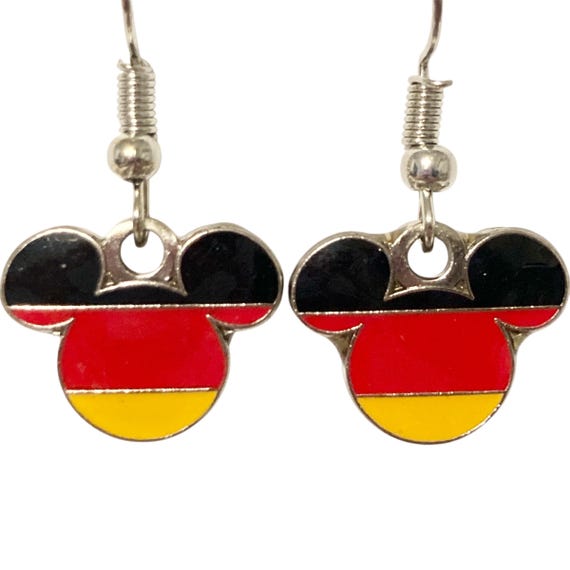 Vintage Disney German Flag Mickey Mouse Ears Charm Ea… - Gem