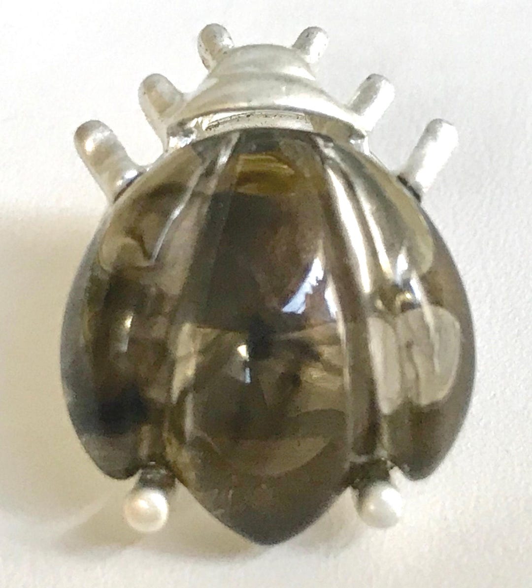 Vintage Silver Beetle Hat Tie Tac Tack Lapel Pin Ladybug Bug Insect ...