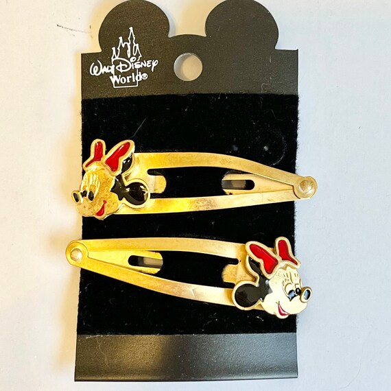 Pair Vintage Disney Minnie Mouse Hair Barrettes Gold … - Gem