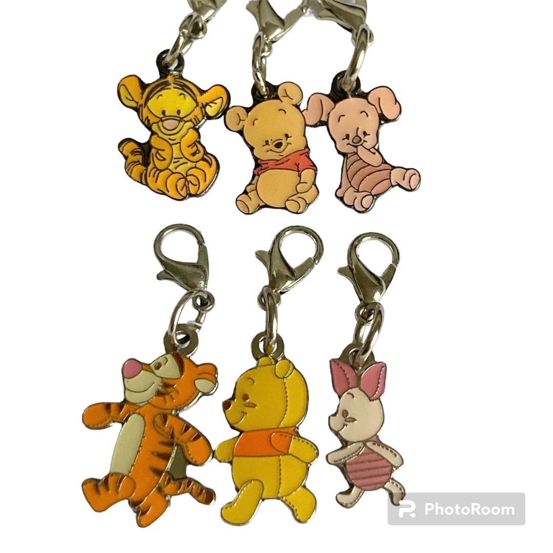 Vintage Disney Piglet Tigger Winnie the Pooh Charm Lot Set of 6 Charms ...