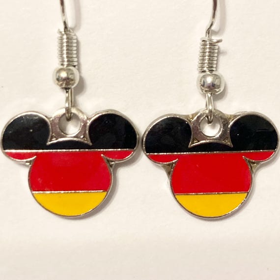Vintage Disney German Flag Mickey Mouse Ears Charm Ea… - Gem