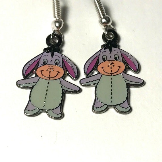 Vintage Disney Eeyore Charm Earrings Winnie the Pooh … - Gem