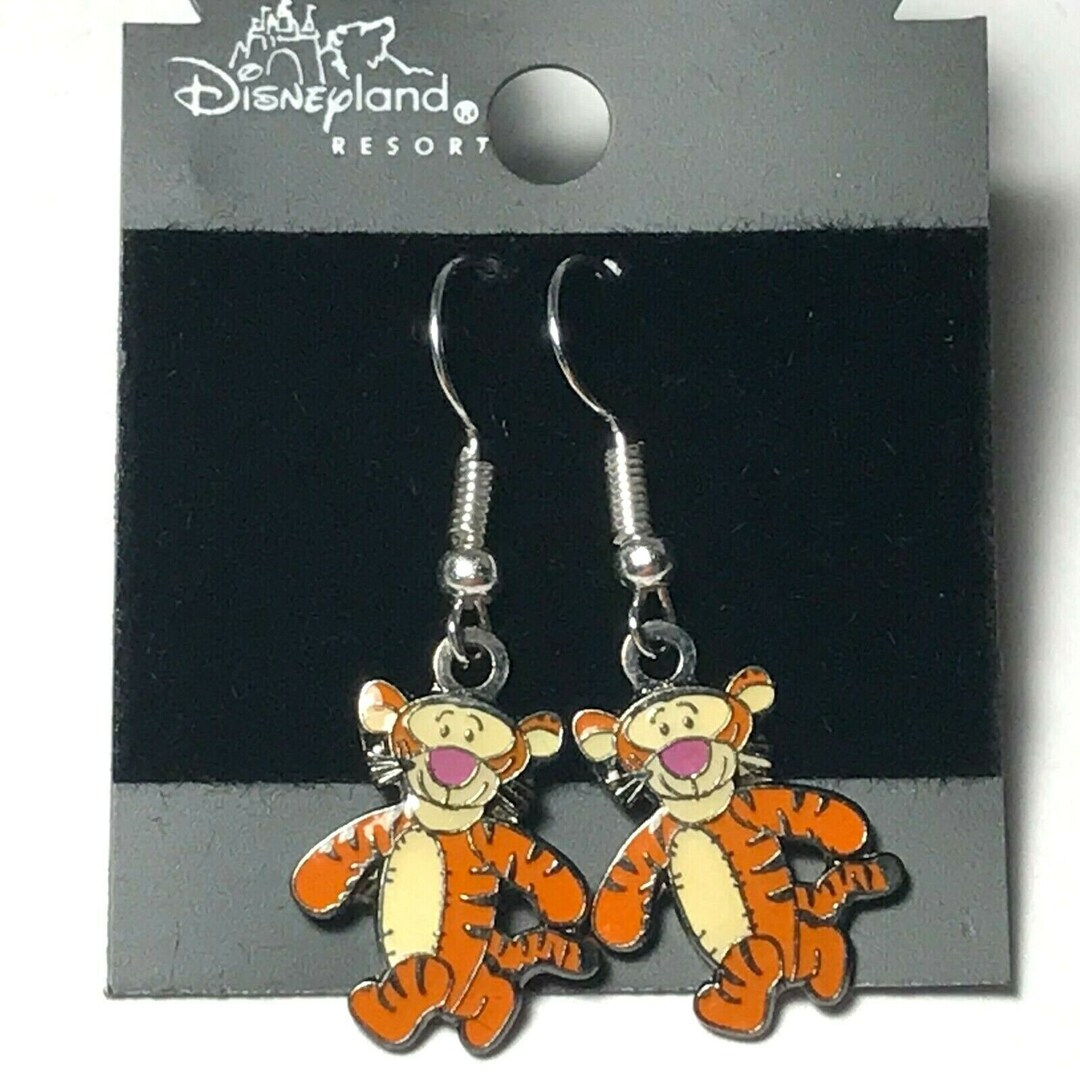 Vintage Disney Tigger Earrings Winnie the Pooh Bear Disneyana Signed ...