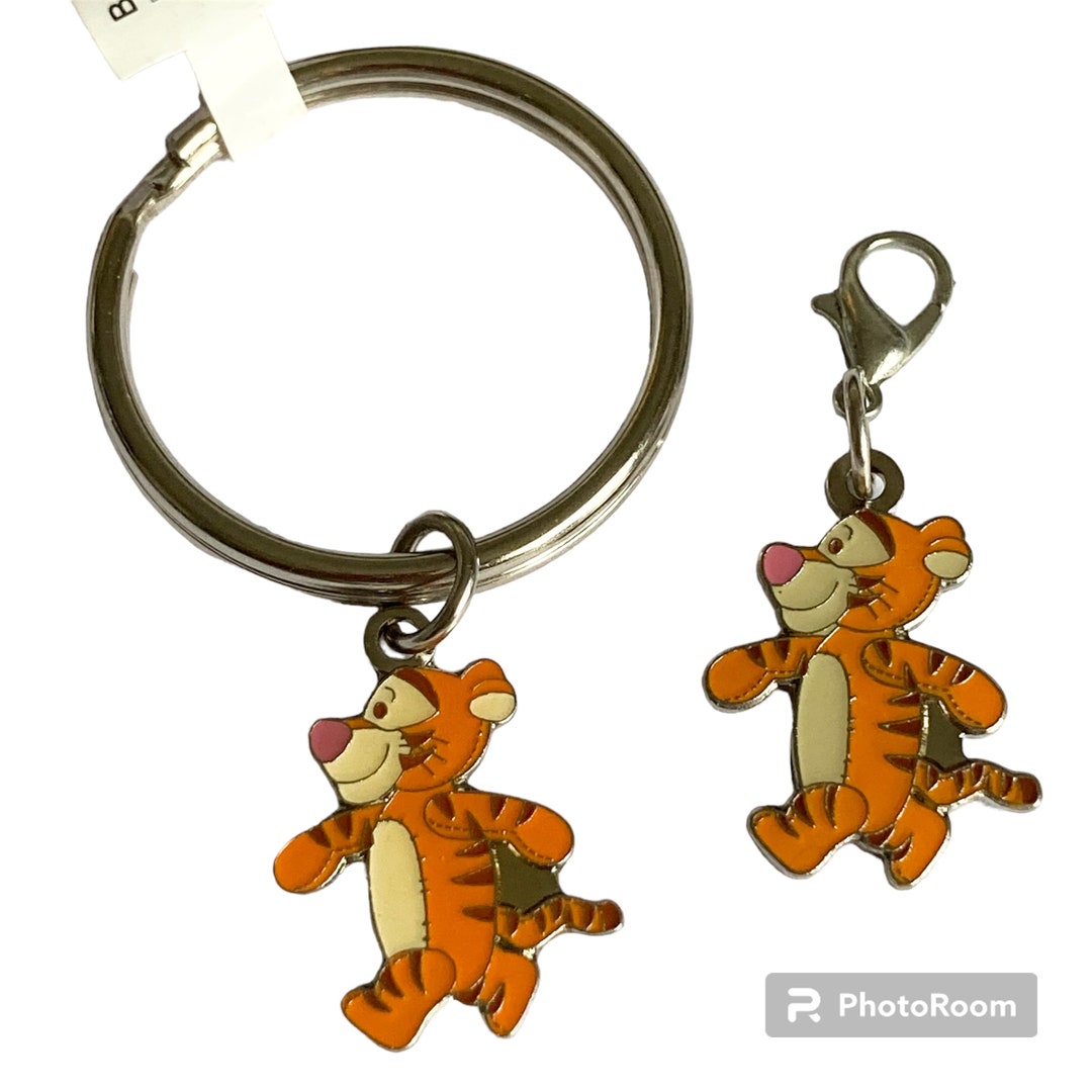 Vintage Disney Tigger Keychain & Clip on Charm Bundle Set Disneyana ...