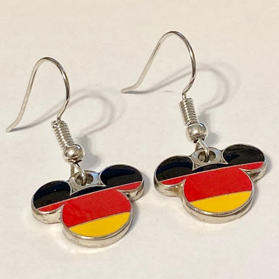 Vintage Disney German Flag Mickey Mouse Ears Charm Ea… - Gem