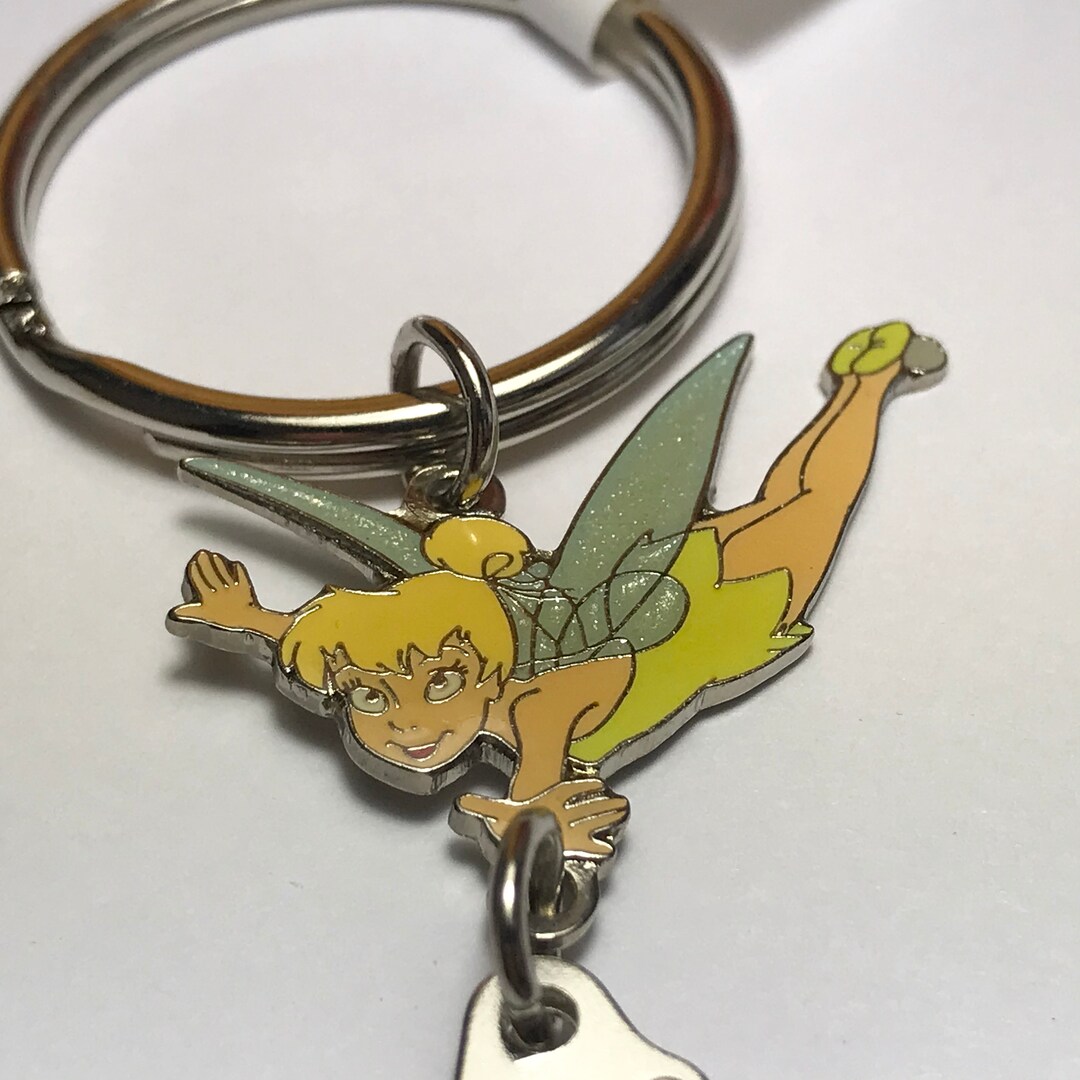 Vintage Disney Tinkerbell Zipper Pull Keychain Keyring Purse - Etsy