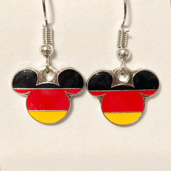 Vintage Disney German Flag Mickey Mouse Ears Charm Ea… - Gem