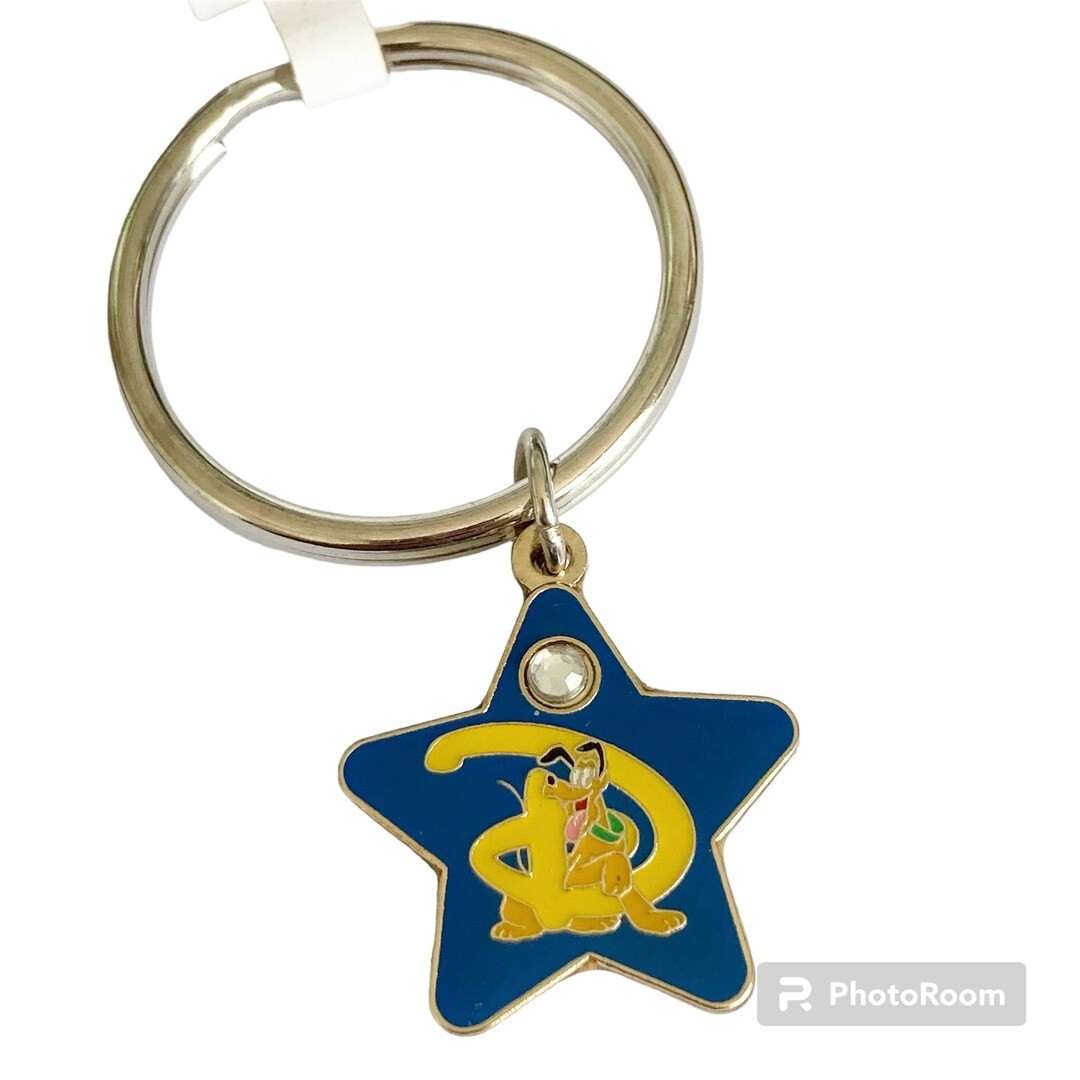 Vintage Disney Pluto Dog Keychain Keyring Disneyana Fab 5 Signed Disney ...