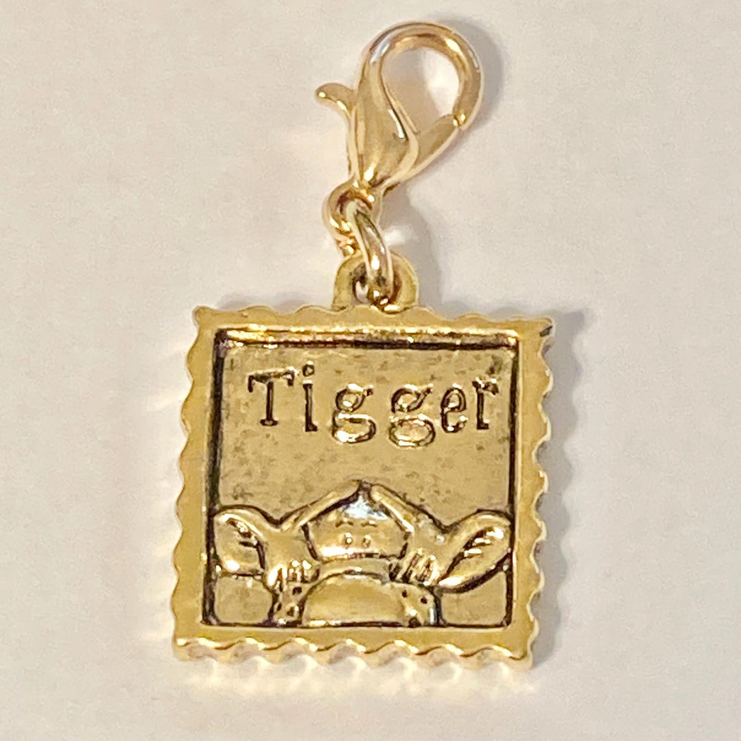Vintage Disney Tigger Clip on Charm Gold Plated Zipper Purse Signed ...