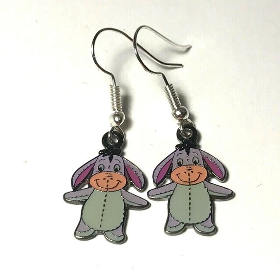 Vintage Disney Eeyore Charm Earrings Winnie the Pooh … - Gem