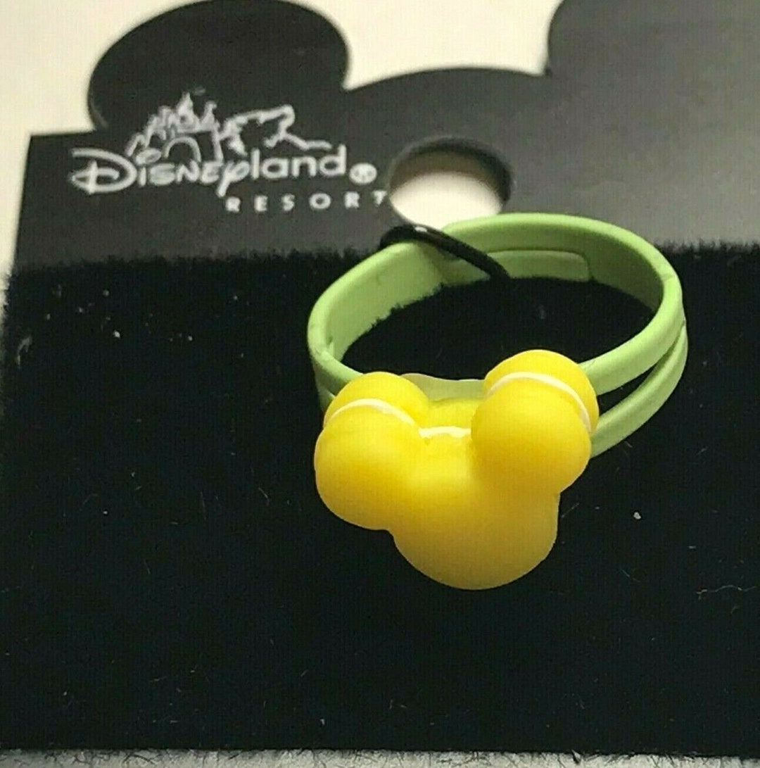 Vintage Disney Mickey Mouse Ears Ring Size 5 6 7 Macaroon Snacks Green ...