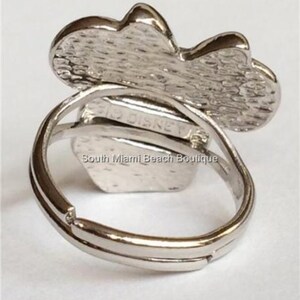 Vintage Disney Minnie Mouse Ring Bow Mickey Silver Plated Crystal Size ...