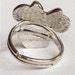 Vintage Disney Minnie Mouse Ring Bow Mickey Silver Plated Crystal Size ...
