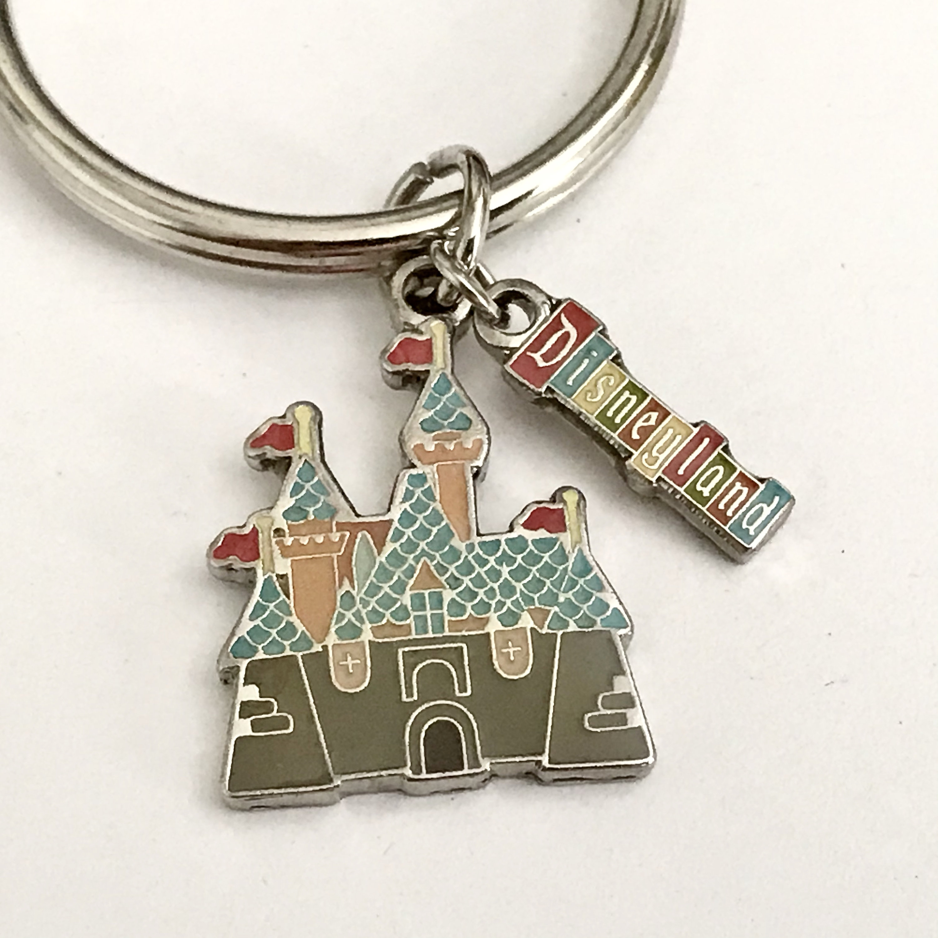 Vintage Disney Disneyland Castle Keychain Keyring Disneyana | Etsy