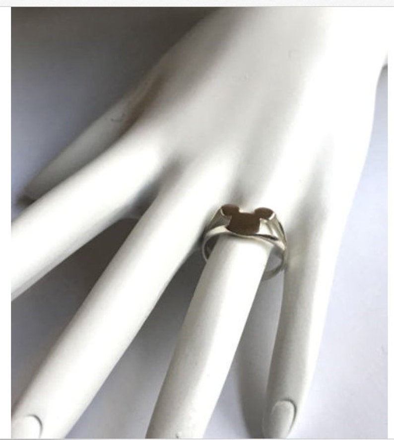 Vintage Mickey Mouse Ears Icon Disney 925 Sterling Silver Ring - Etsy