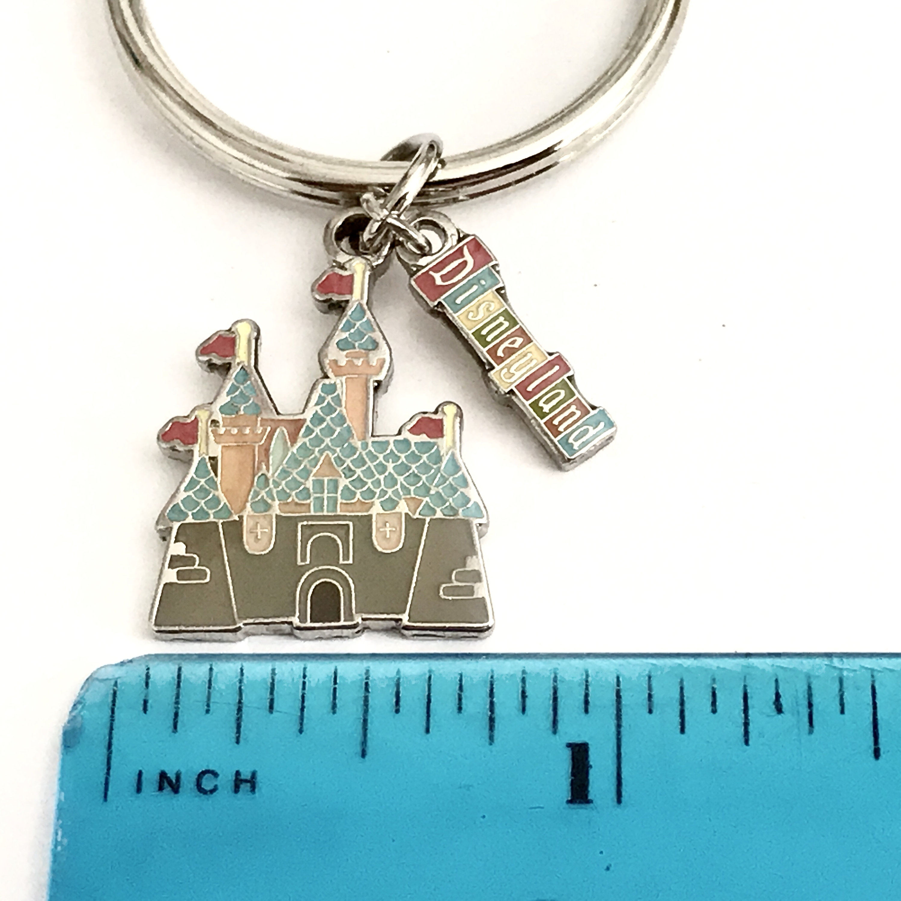 Vintage Disney Disneyland Castle Keychain Keyring Disneyana | Etsy