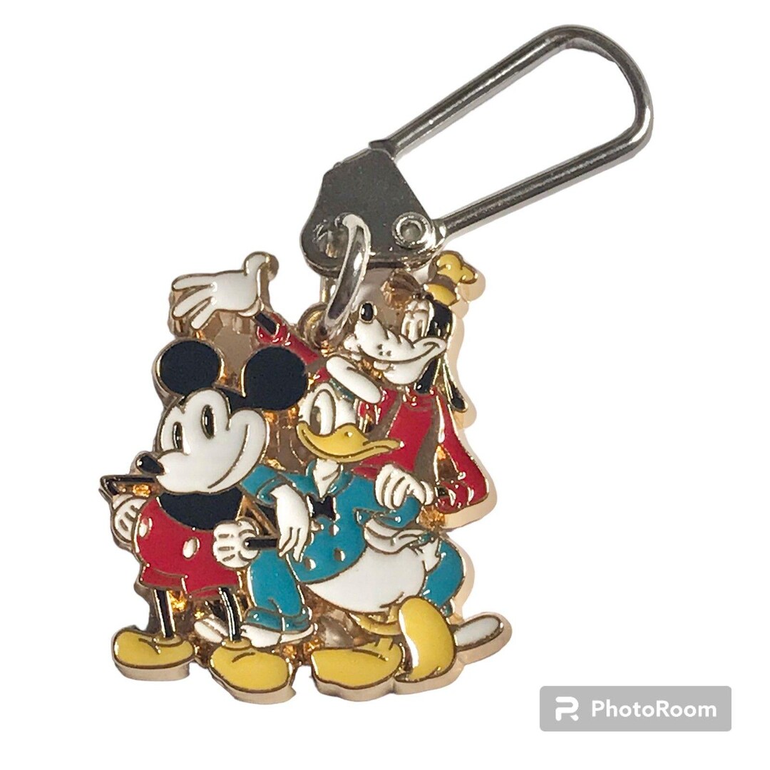 Vtg Disney Goofy Donald Duck Mickey Mouse Zipper Pull Keychain Bag ...