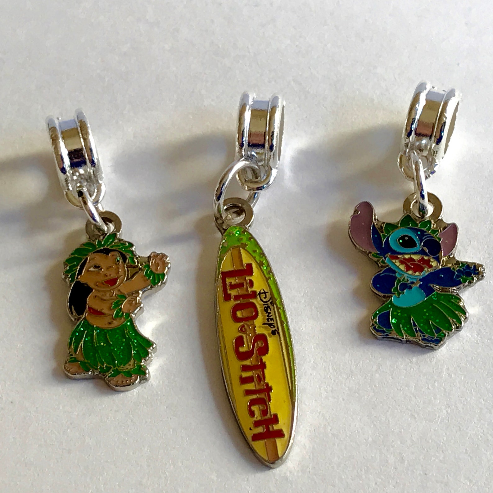 Disney Lilo & Stitch Charms European Bead Retired Disneyana | Etsy