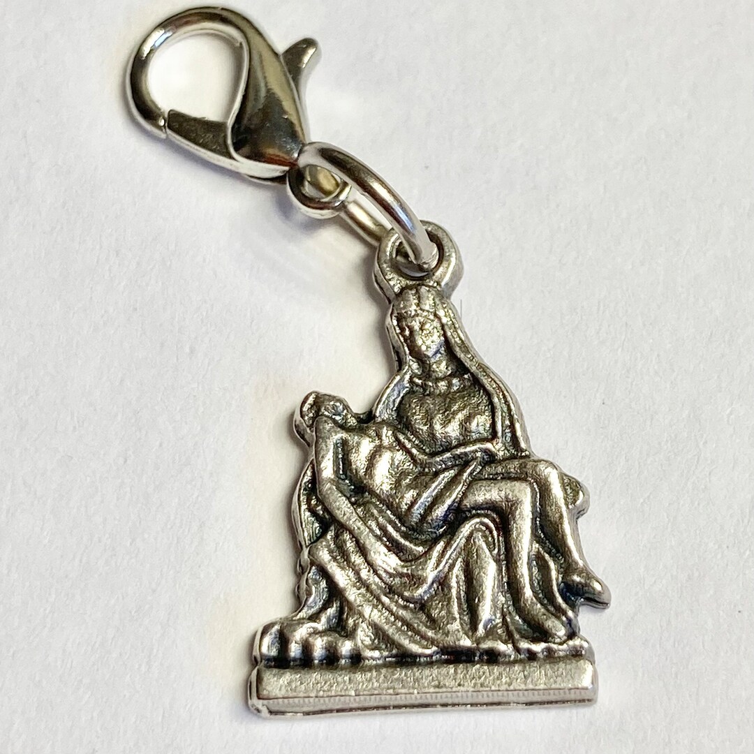 Vintage La Pieta Vatican Statue Clip on Charm for Bracelet Madonna ...
