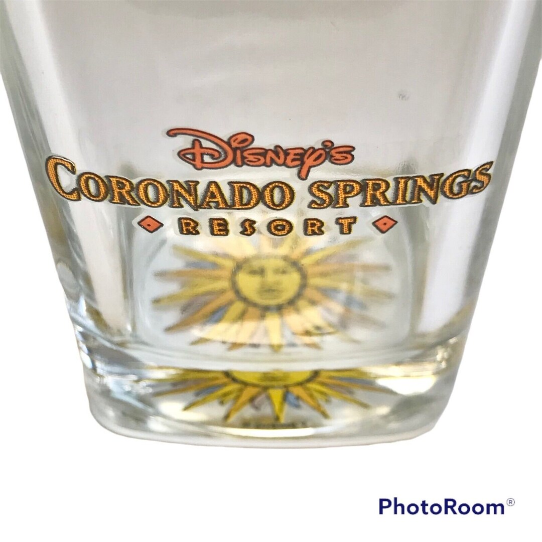 Vintage Disney Coronado Springs Resort Hotel Square Shot Glass Sunshine ...