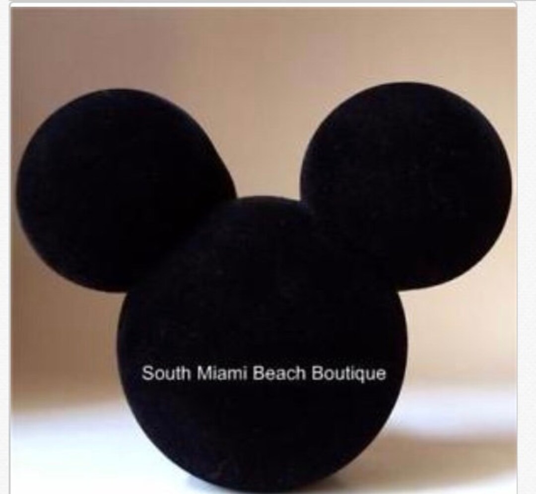 Vintage Disney Mickey Mouse Jewelry Box Keepsake Trinket Black Felt ...