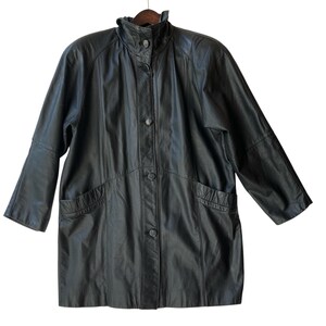 Black Leather Jacket Korea Womens S M Crinkle Style 80s - Etsy Black Leather Jacket Korea Womens S M Crinkle Style 80s - Etsy