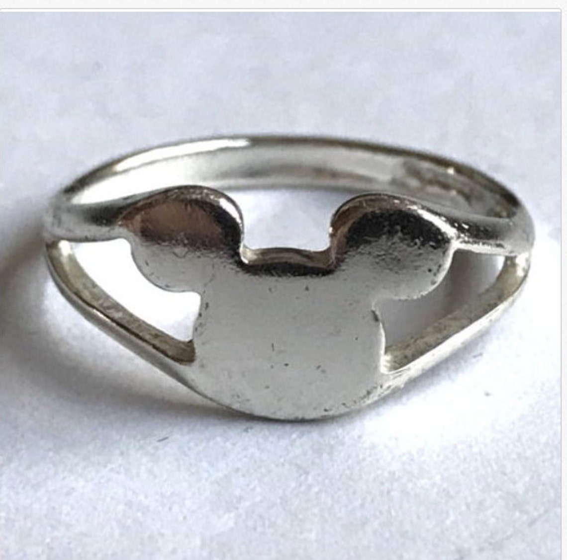 Vintage Mickey Mouse Ears Icon Disney 925 Sterling Silver Ring - Etsy