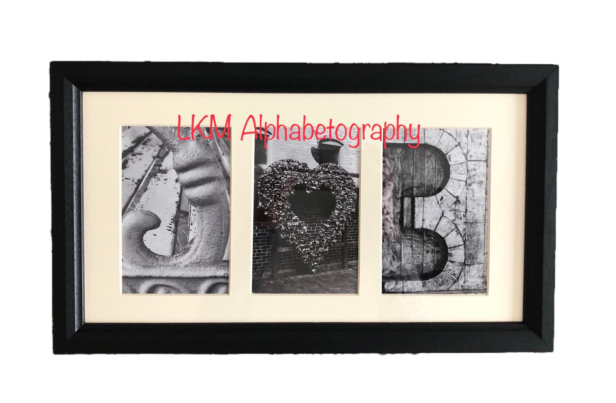 Engagement / Wedding Name Gift Personalised Initial Picture With Heart ...