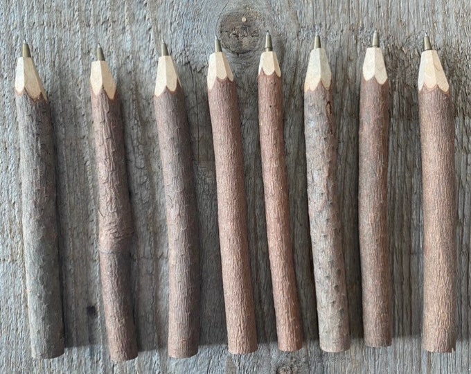 Natural Wood Tree Branch Stationery Pen, Spell Writing, Ballpoint Pen ...