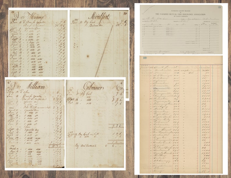Vintage Ledger Pages 22 Pc Printable Antique Junk Journal - Etsy