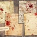 Bloody Letters Digital Papers, Vintage Scrapbook Kit, Handwriting ...