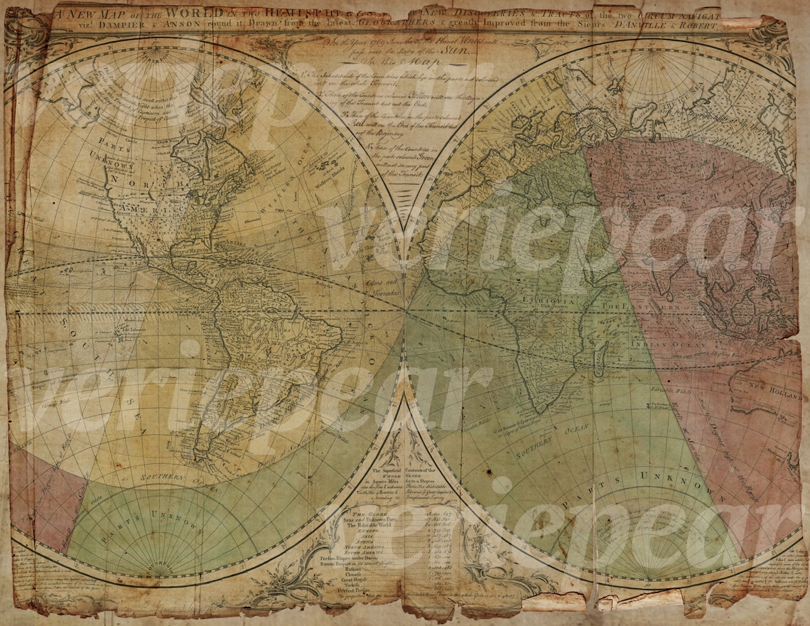 Printable Vintage Map Pages | Old Junk Journal Paper | Digital ...