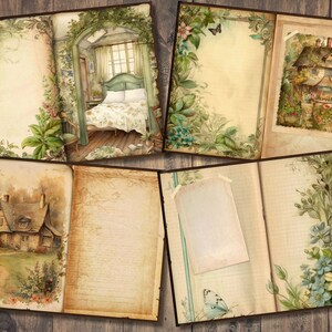 Cottagecore Junk Journal Kit, Cottage Printable, Digital Scrapbook ...