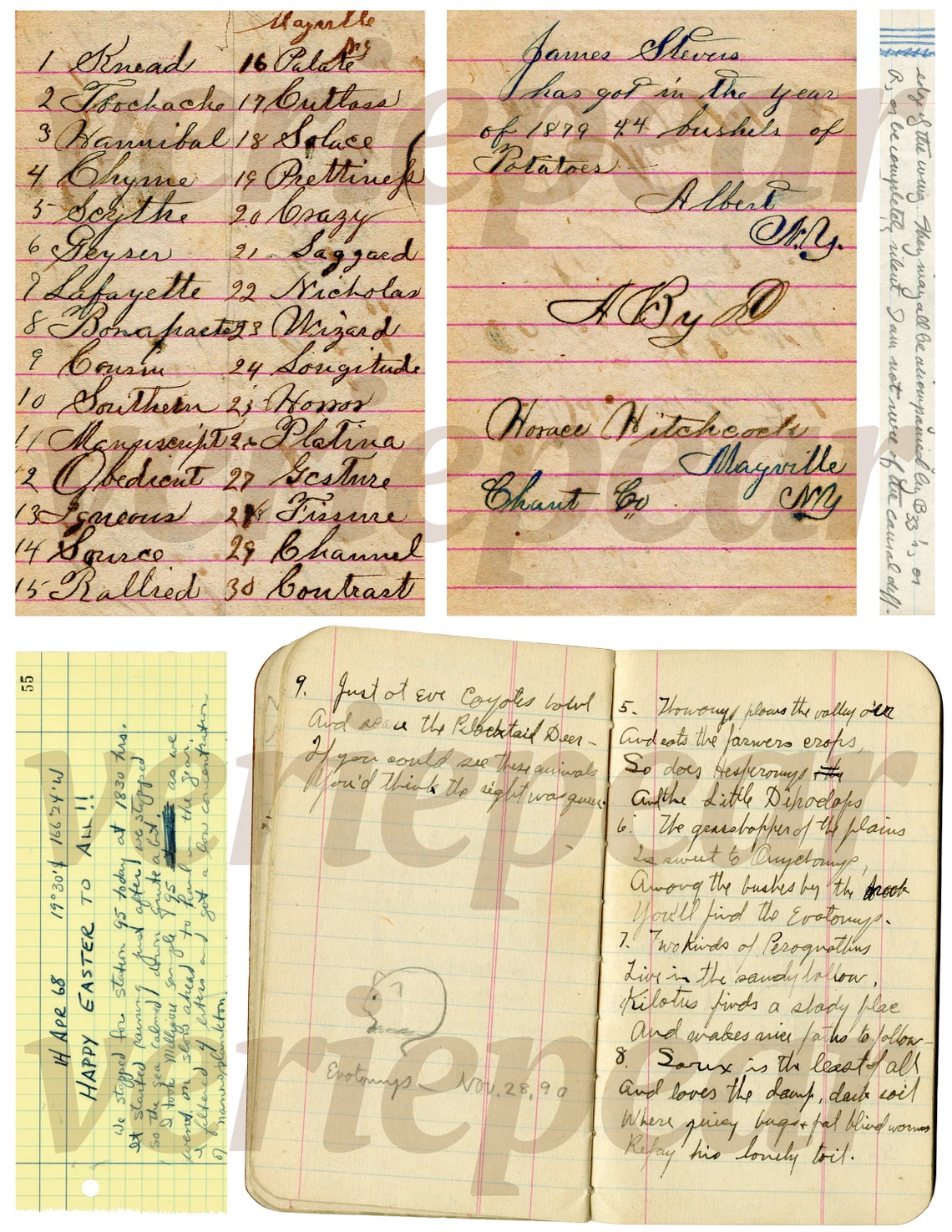 Old Handwritten Notes Printable Ephemera Vintage Letters | Etsy UK