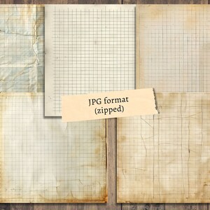Vintage Graph Paper Digital, Distressed Junk Journal Pages, Scrapbook ...