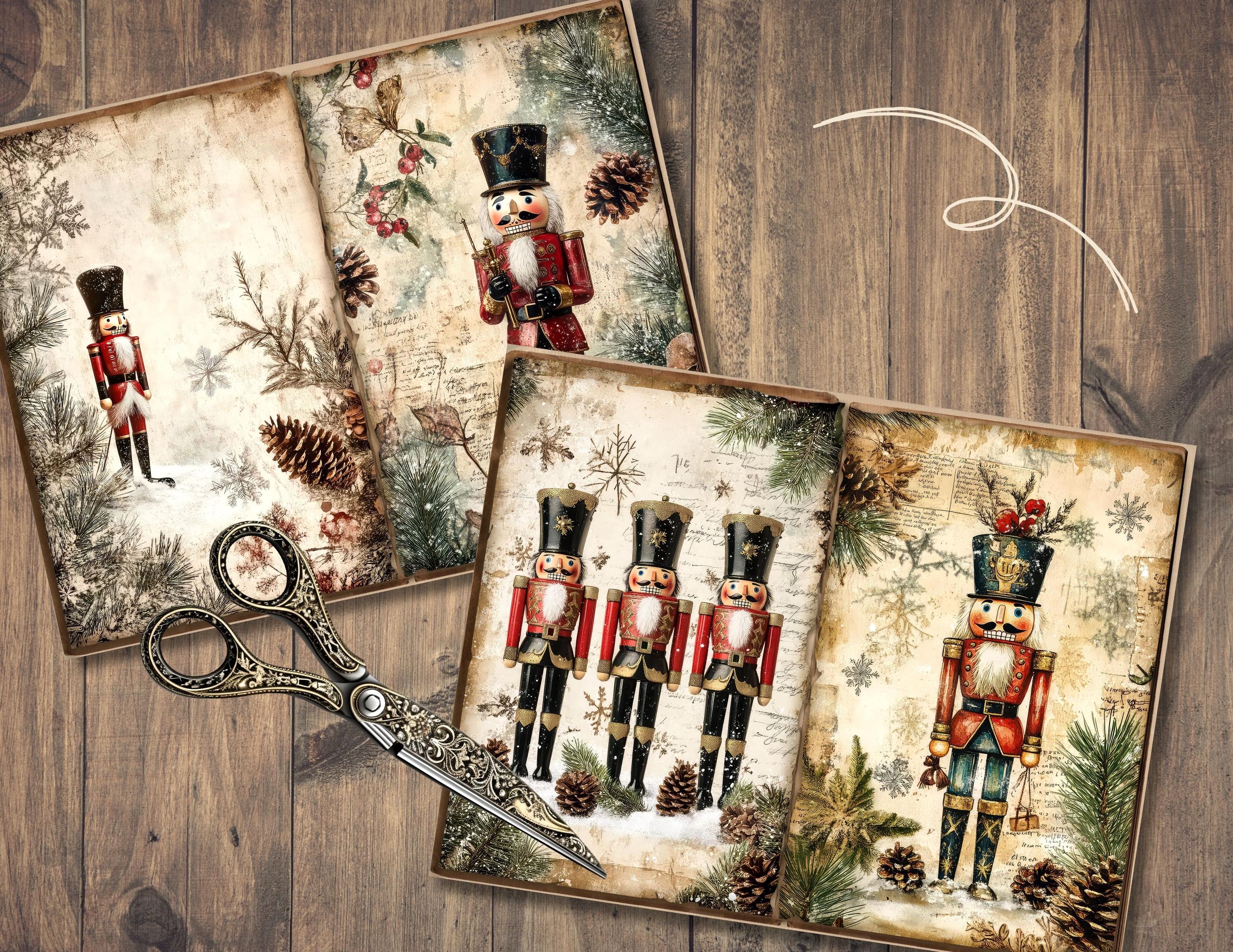 Nutcracker Junk Journal Pages, Digital Winter Scrapbook, Christmas ...