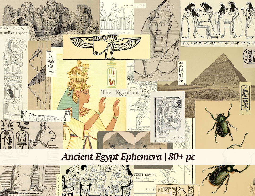 Ancient Egypt Ephemera | 80+ Pc | Vintage Printable Junk Journal Supply ...