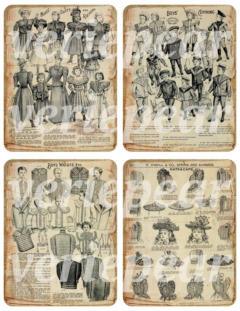 Vintage Fashion Journaling Cards 20 Pc Printable Ephemera - Etsy