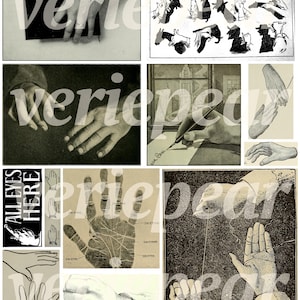 Vintage Hand Ephemera | 75+ Pc | Pointing Hand Clipart, Printable ...