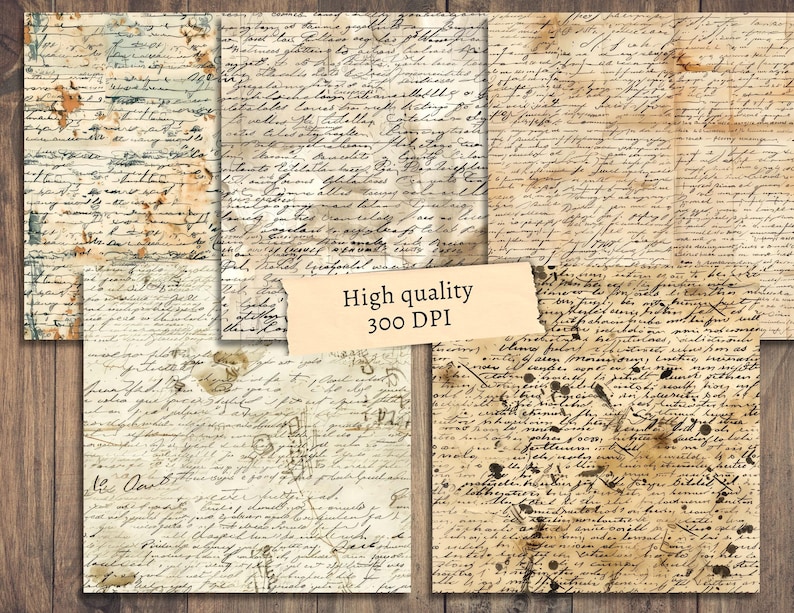 Handwriting Digital Papers, Scrapbook Backgrounds, Handwritten Letters ...